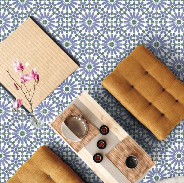 Fes Ocean | Moroccan Tile | Blue White Tile | 20cm x 20cm — Planet Tiles